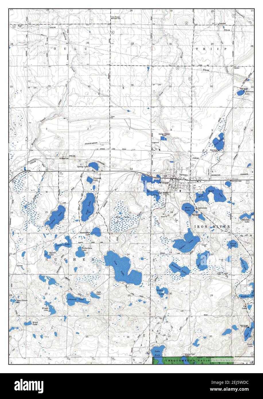 Iron Lake, Wisconsin, map 1984, 1:24000, United States of America by ...