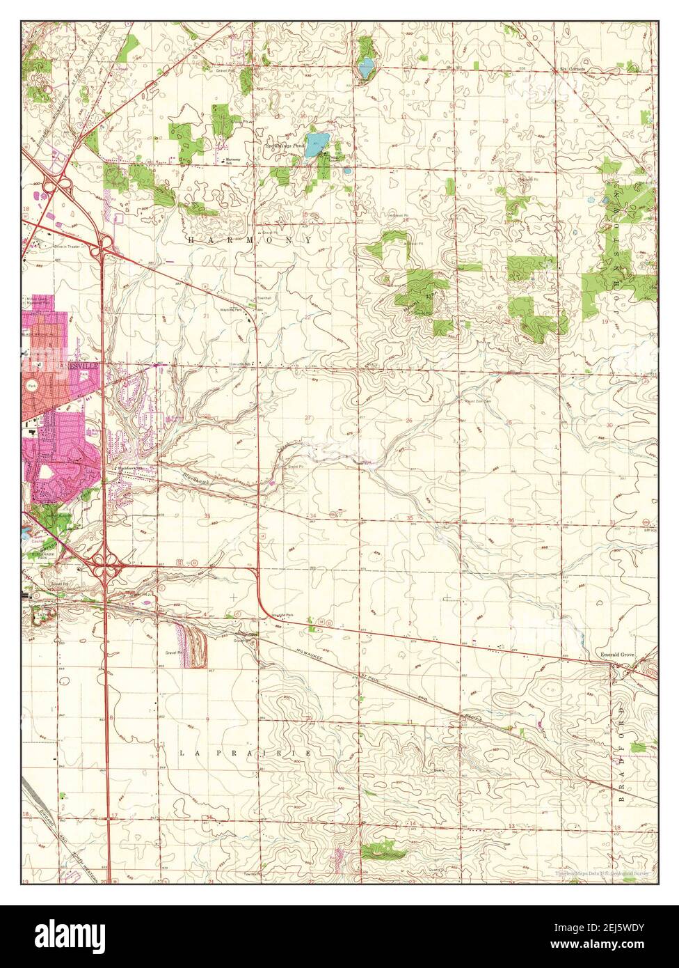 Map of janesville wisconsin hi-res stock photography and images - Alamy