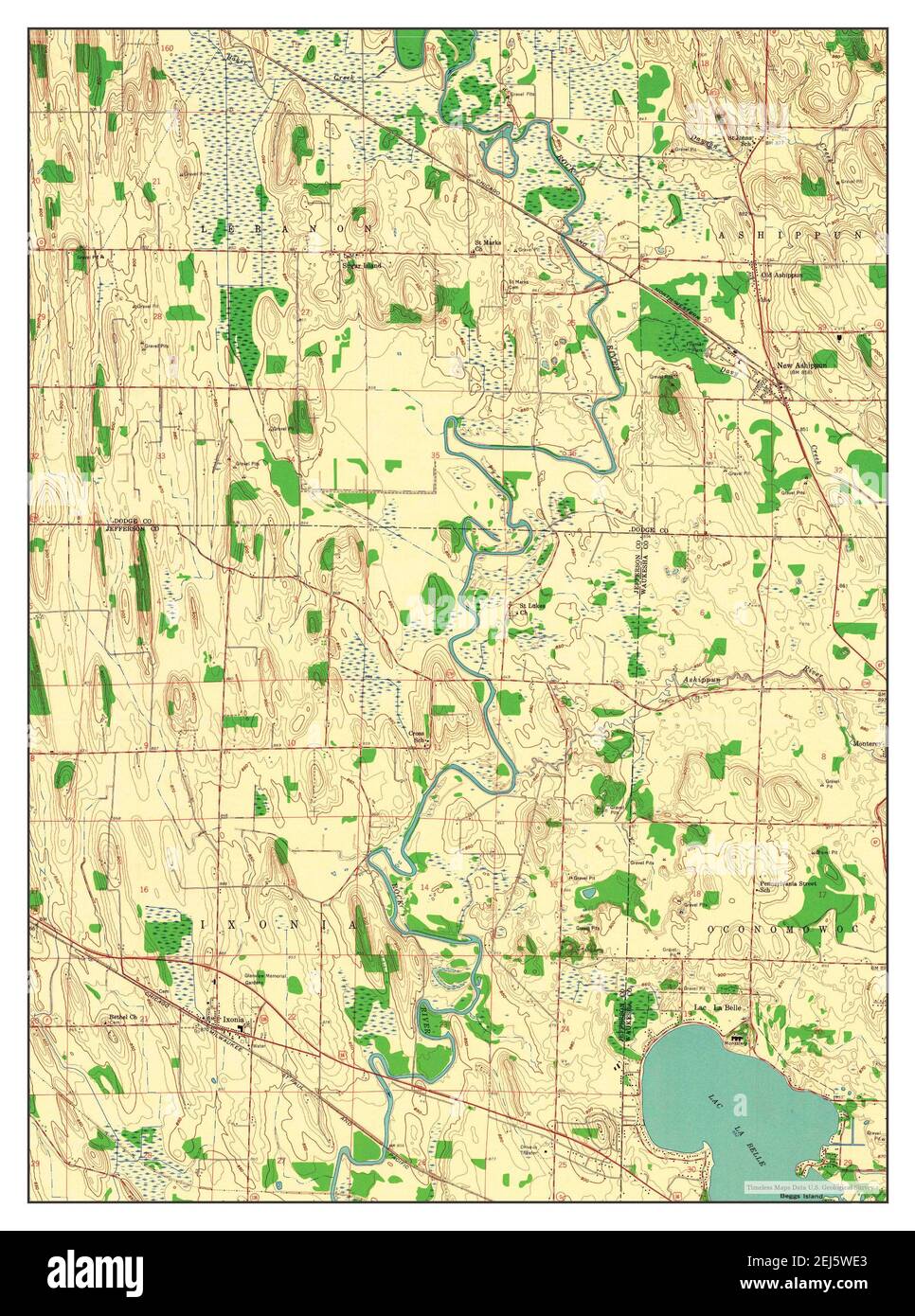 Ixonia, Wisconsin, map 1959, 1:24000, United States of America by ...