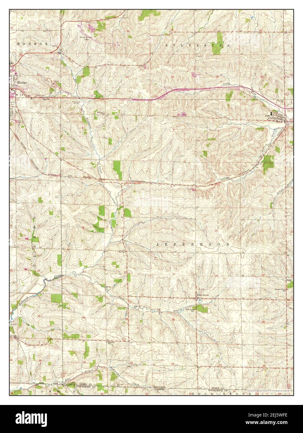 Juda, Wisconsin, map 1962, 1:24000, United States of America by ...