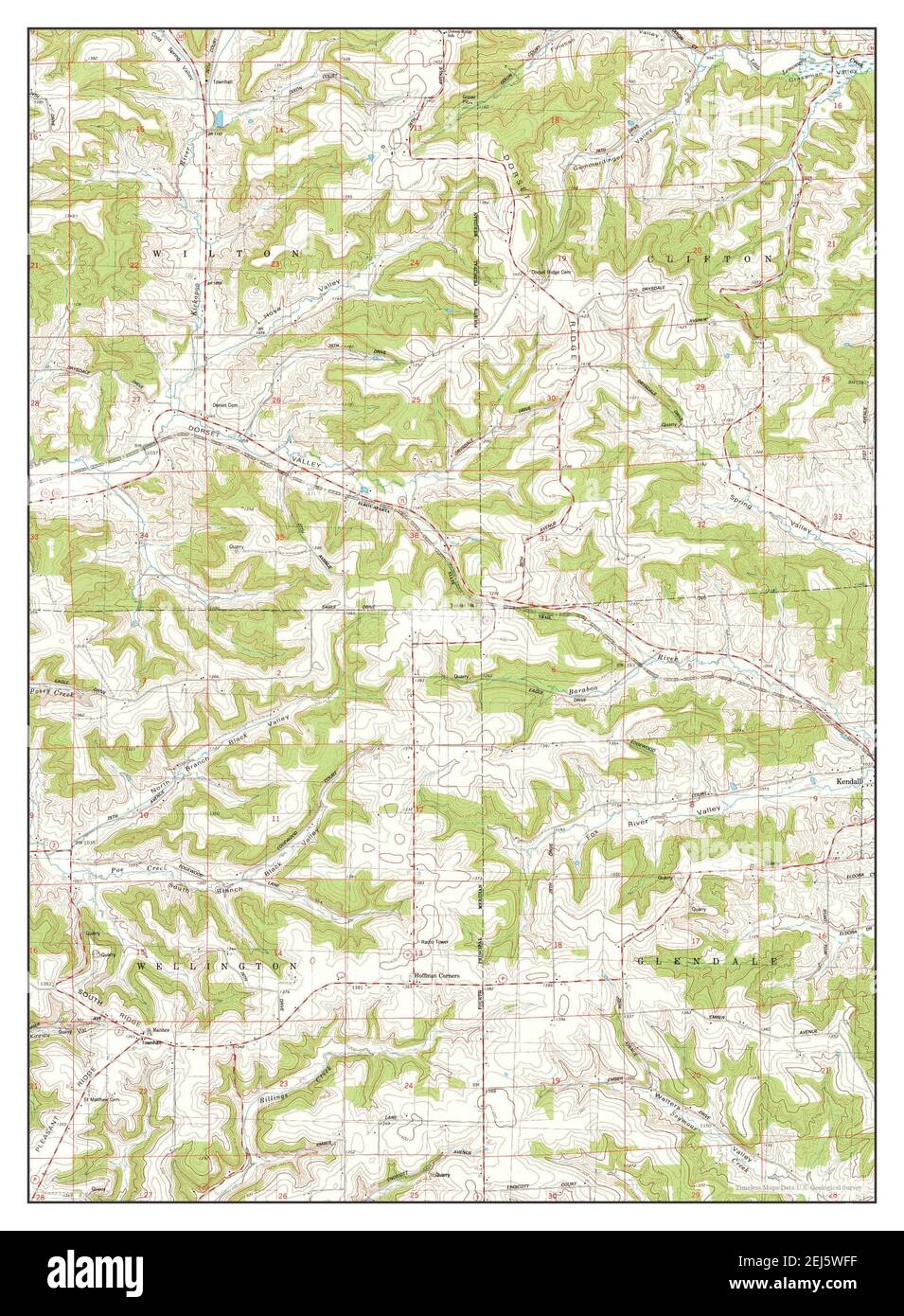 Kendall West, Wisconsin, map 1983, 1:24000, United States of America by ...