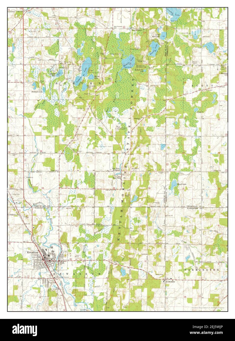 Kewaskum map Cut Out Stock Images & Pictures - Alamy