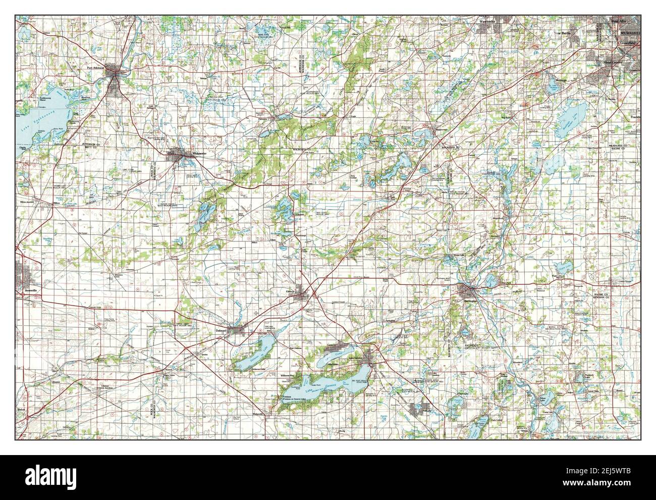 Map Of Lake Geneva Wisconsin High Resolution Stock Photography and ...