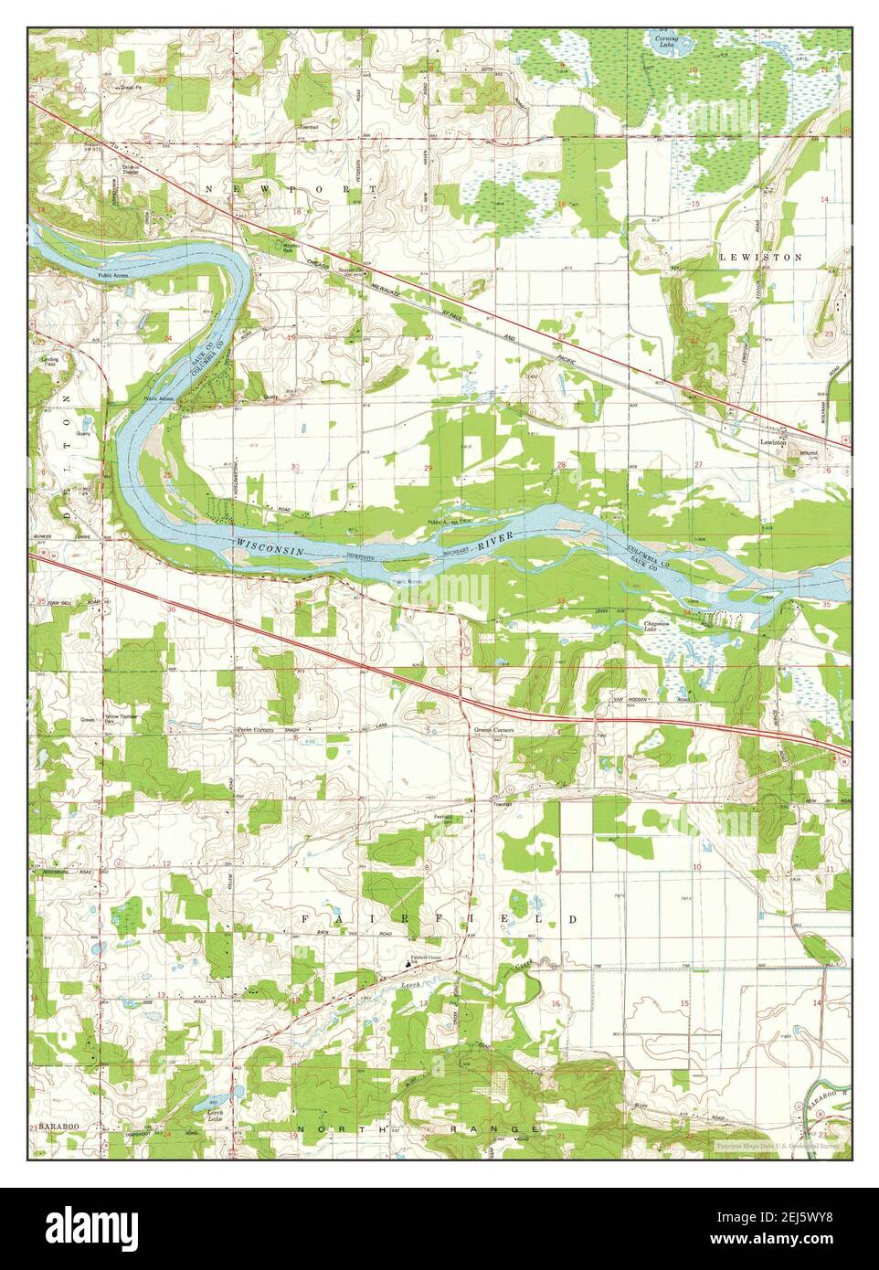 Lewiston, Wisconsin, map 1975, 1:24000, United States of America by ...