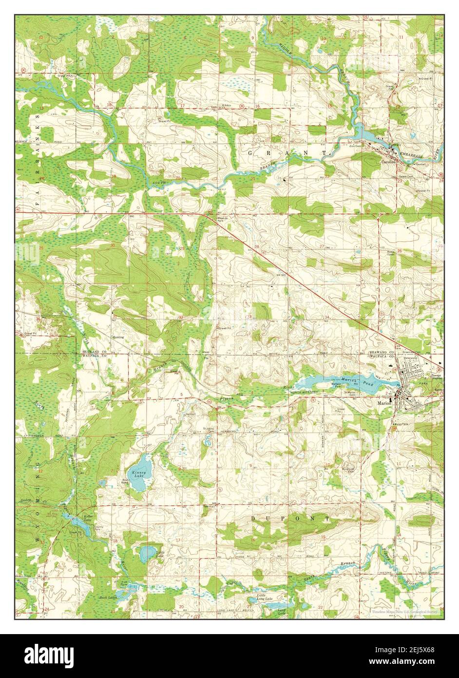 Marion, Wisconsin, map 1970, 1:24000, United States of America by ...