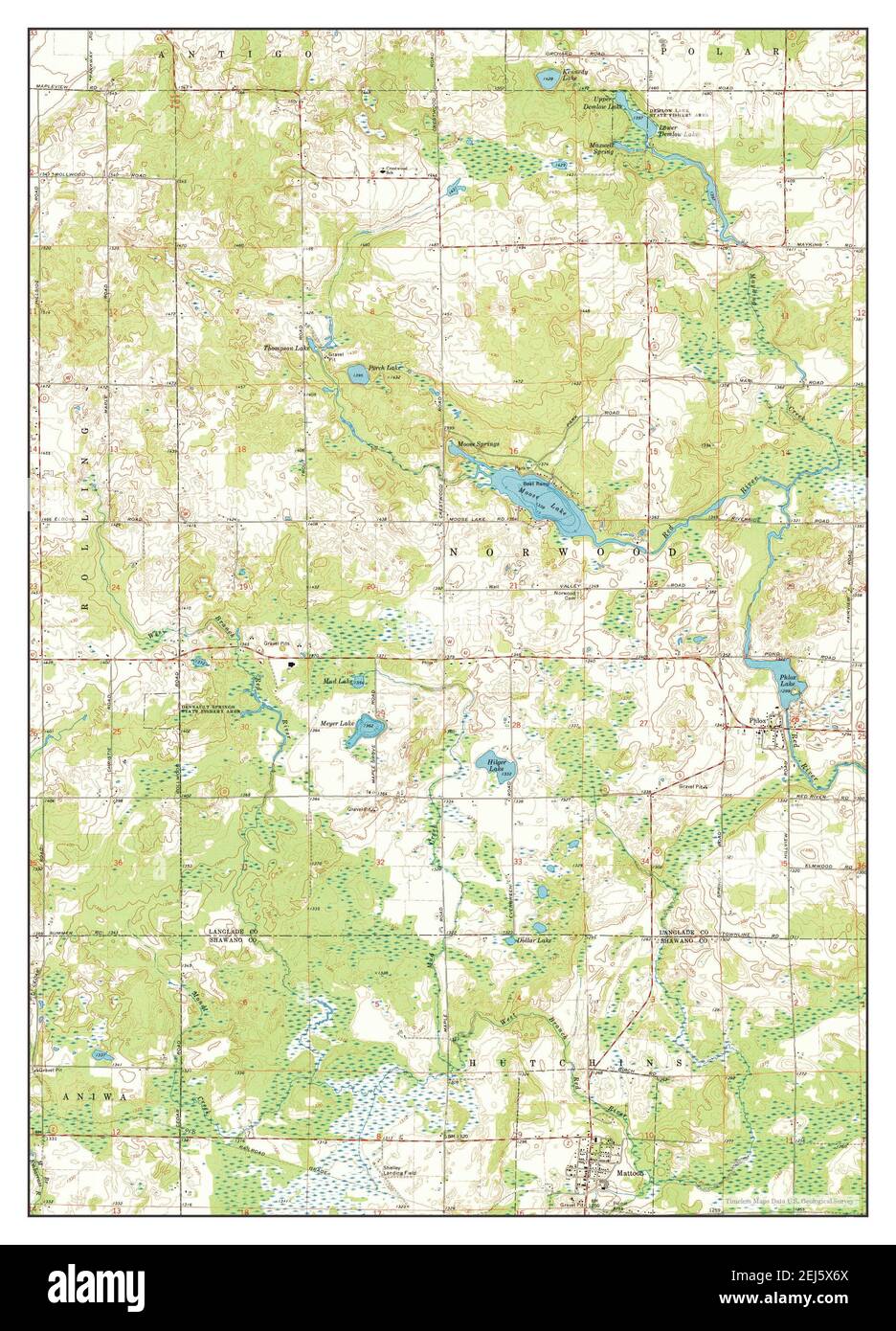 Mattoon, Wisconsin, map 1973, 1:24000, United States of America by ...