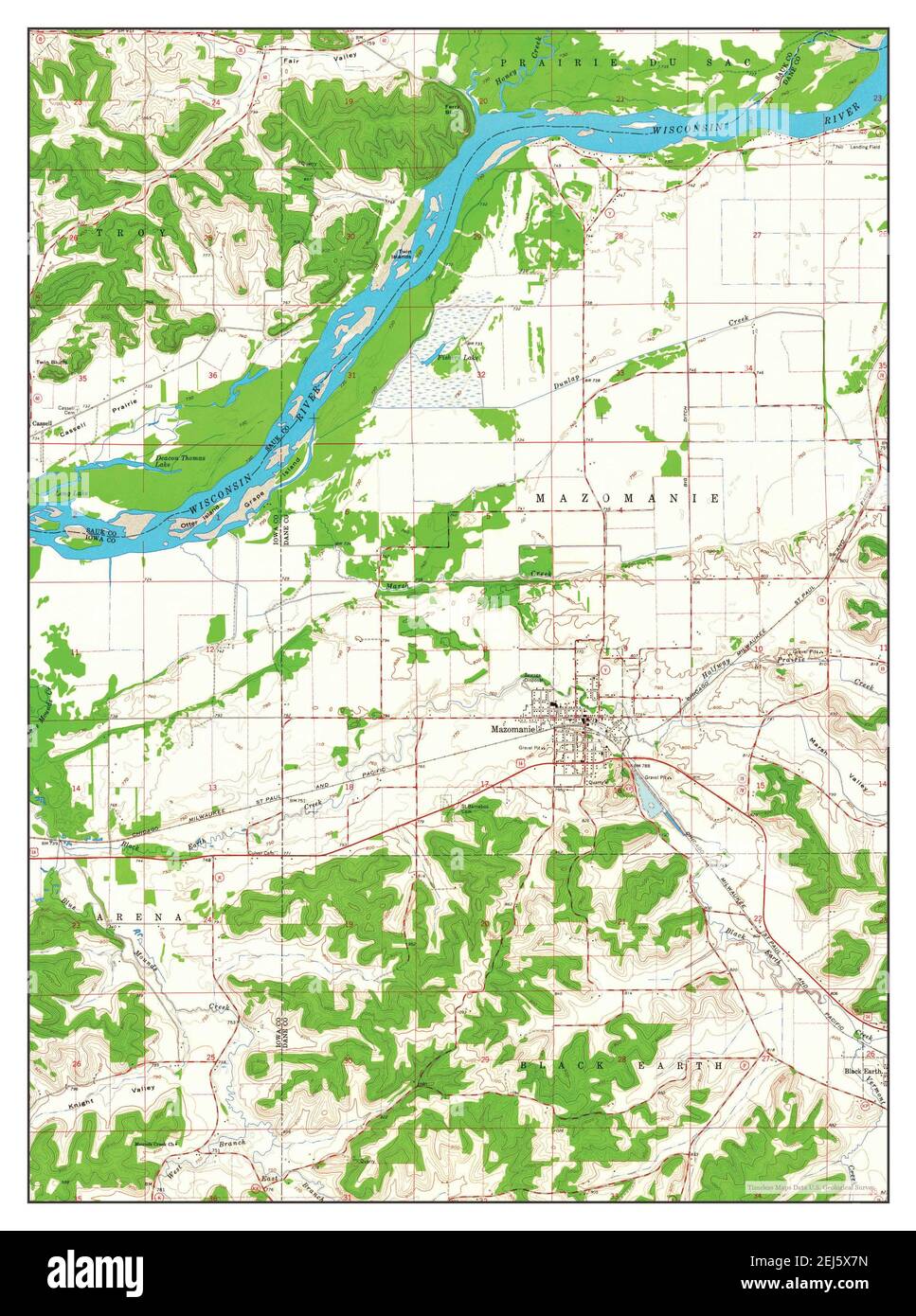 Mazomanie, Wisconsin, map 1962, 1:24000, United States of America by ...