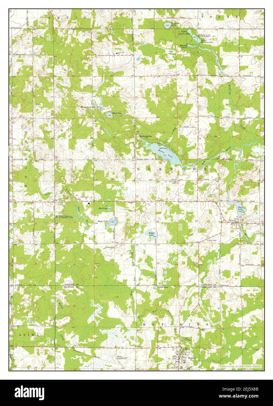 Mattoon, Wisconsin, map 1973, 1:24000, United States of America by ...
