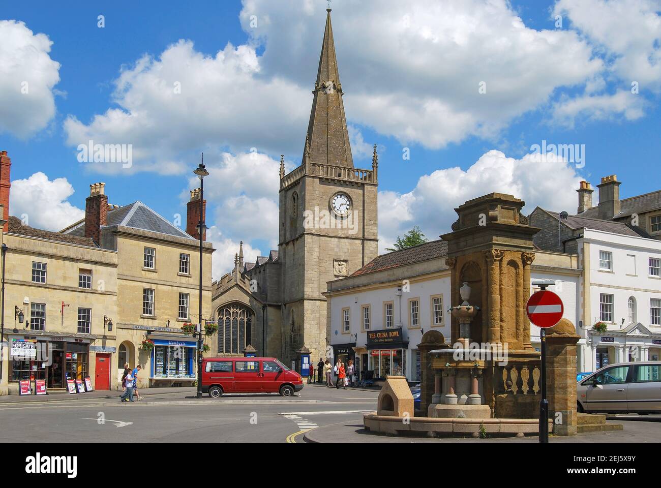 Market Place showing Saint Andrew's Parish Church, Chippenham ...