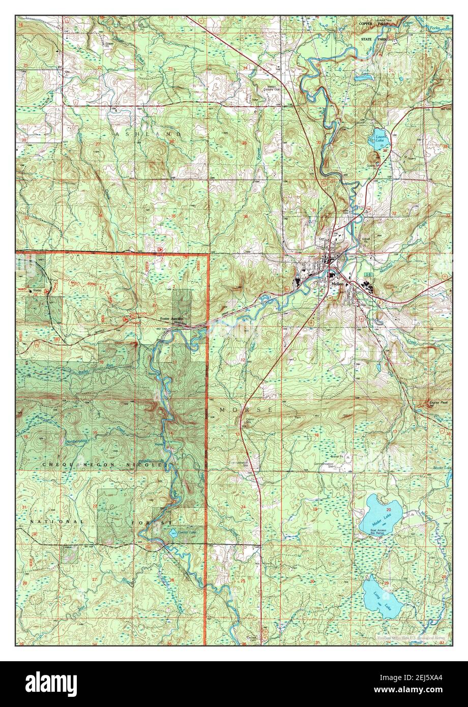 Map of mellen hi-res stock photography and images - Alamy