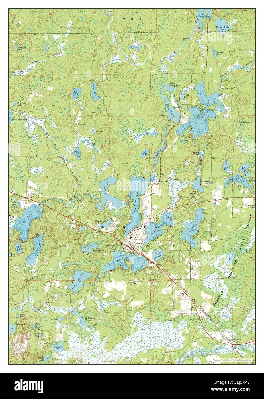 Map of mercer wisconsin hi-res stock photography and images - Alamy