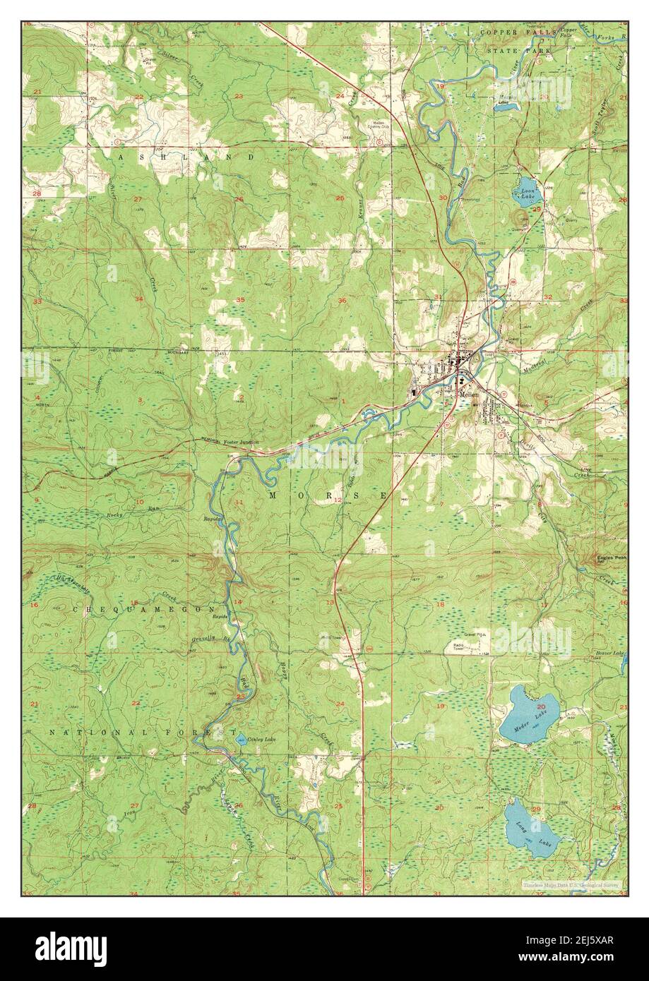 Map of mellen hi-res stock photography and images - Alamy