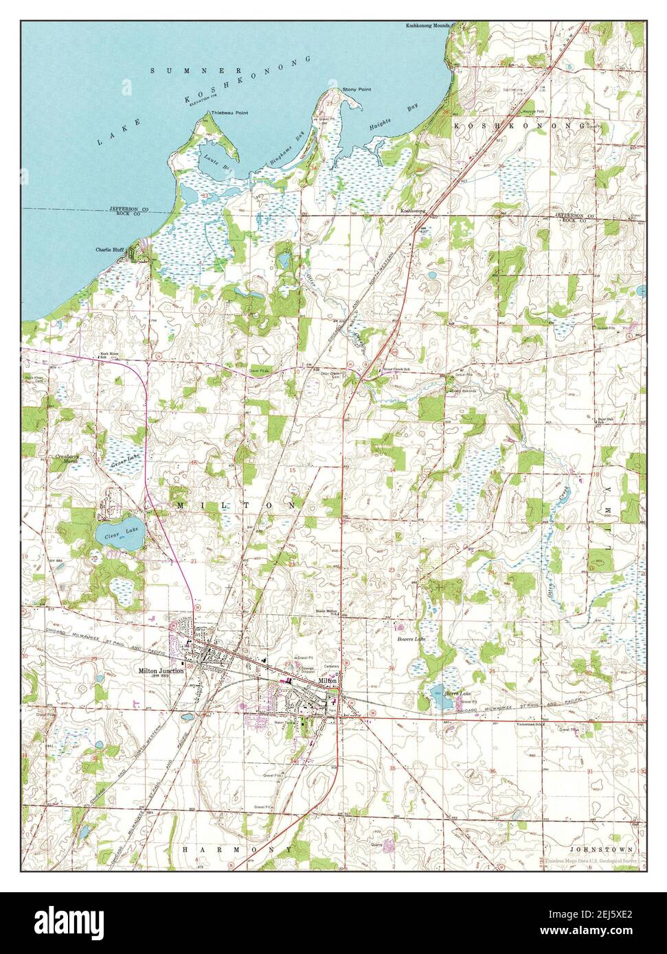 Map of milton wisconsin hi-res stock photography and images - Alamy