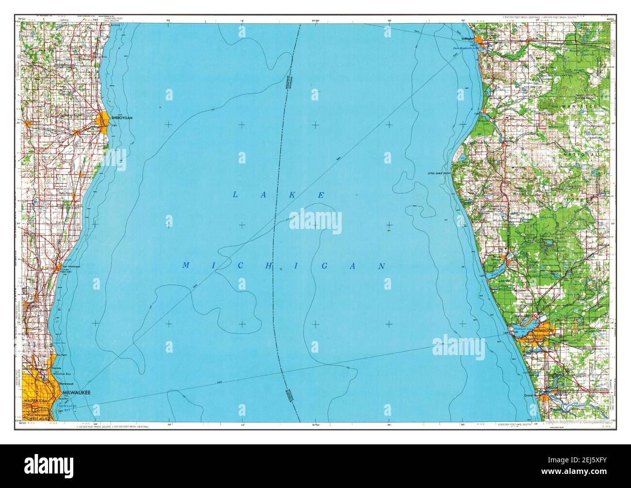 Milwaukee street map hi-res stock photography and images - Alamy