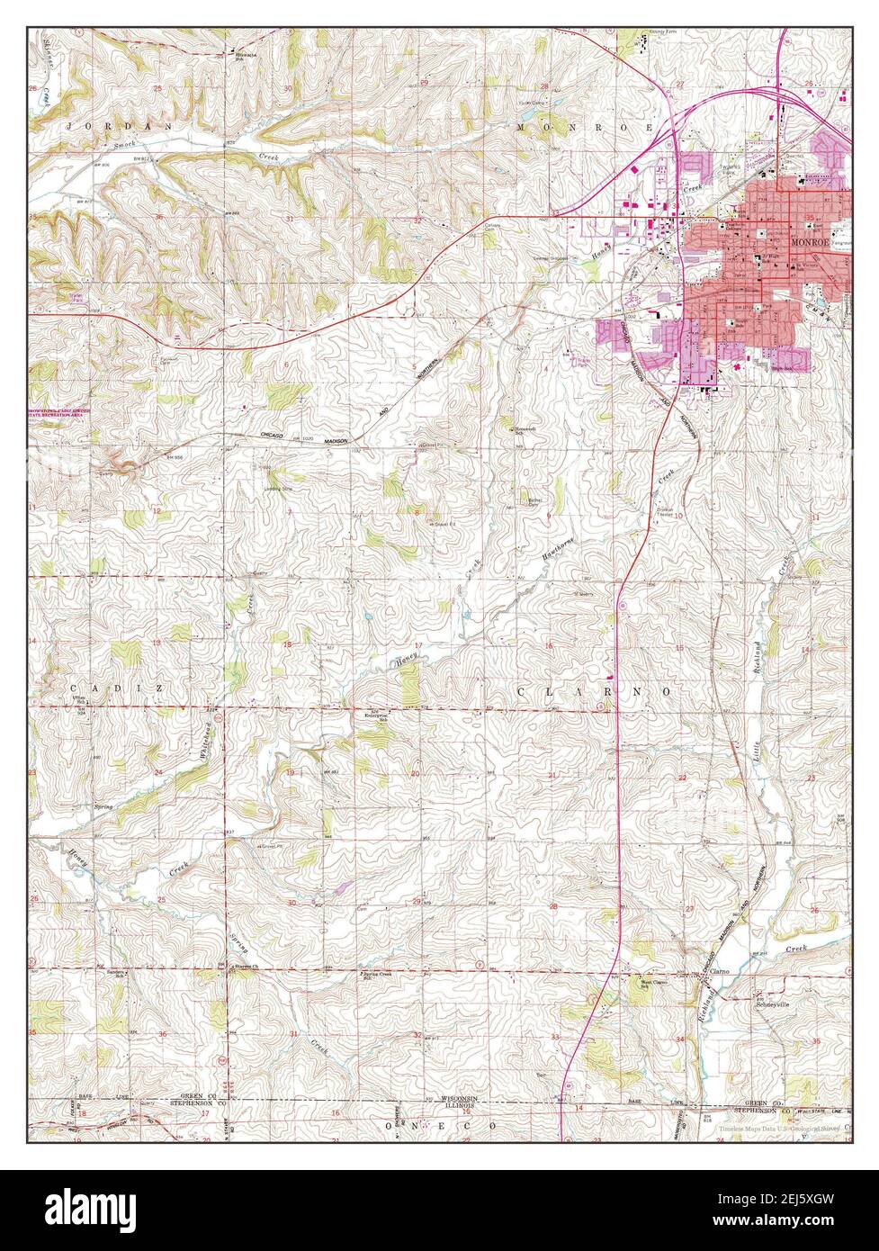 Monroe, Wisconsin, map 1962, 1:24000, United States of America by ...