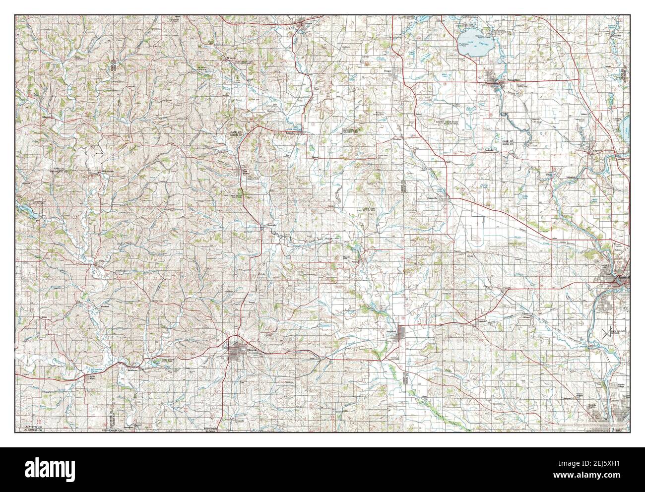 Monroe, Wisconsin, map 1981, 1:100000, United States of America by ...
