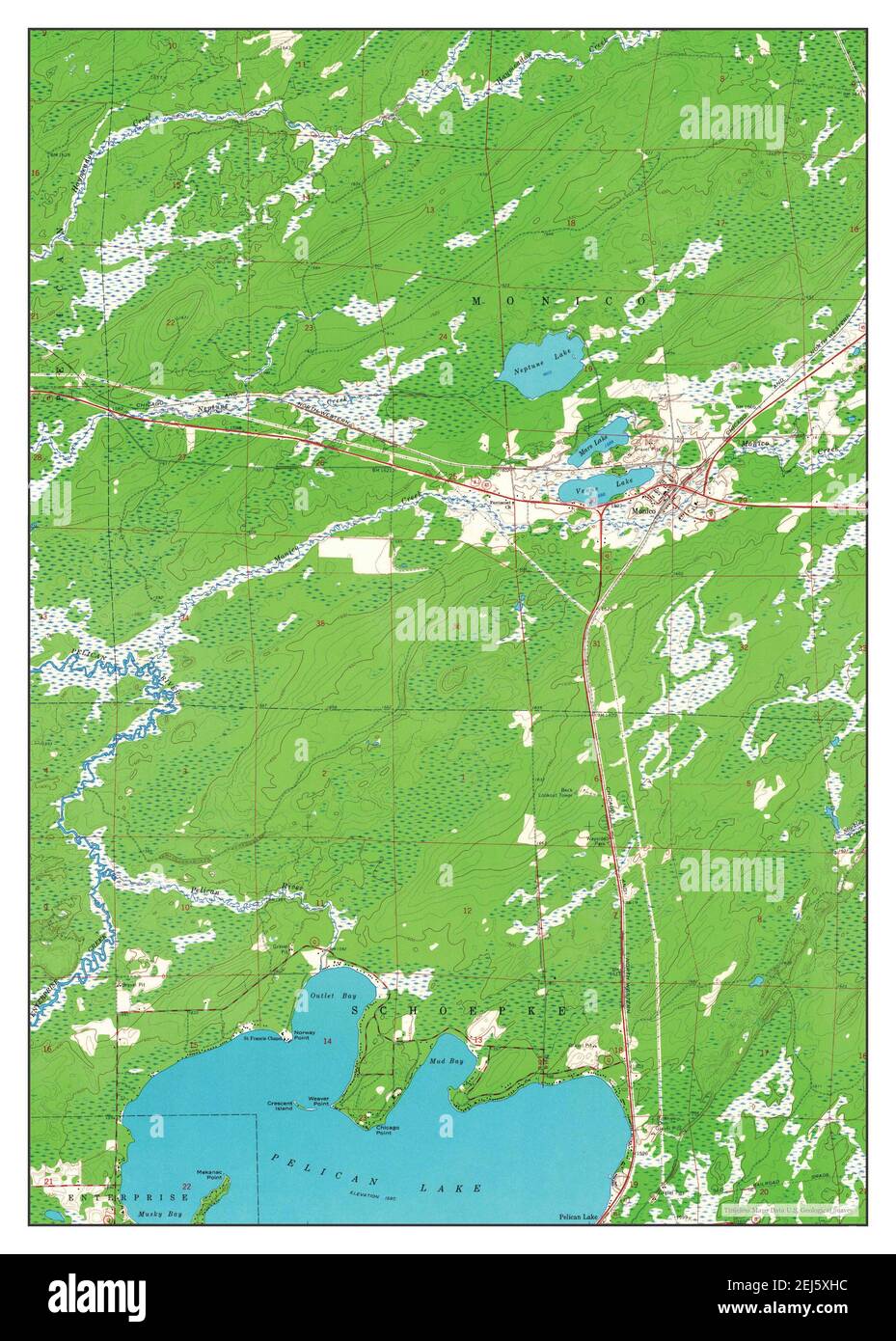Monico, Wisconsin, map 1965, 1:24000, United States of America by ...
