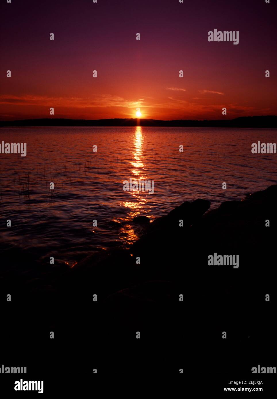 Lake Massabesic summer sunset, New Hampshire Stock Photo - Alamy