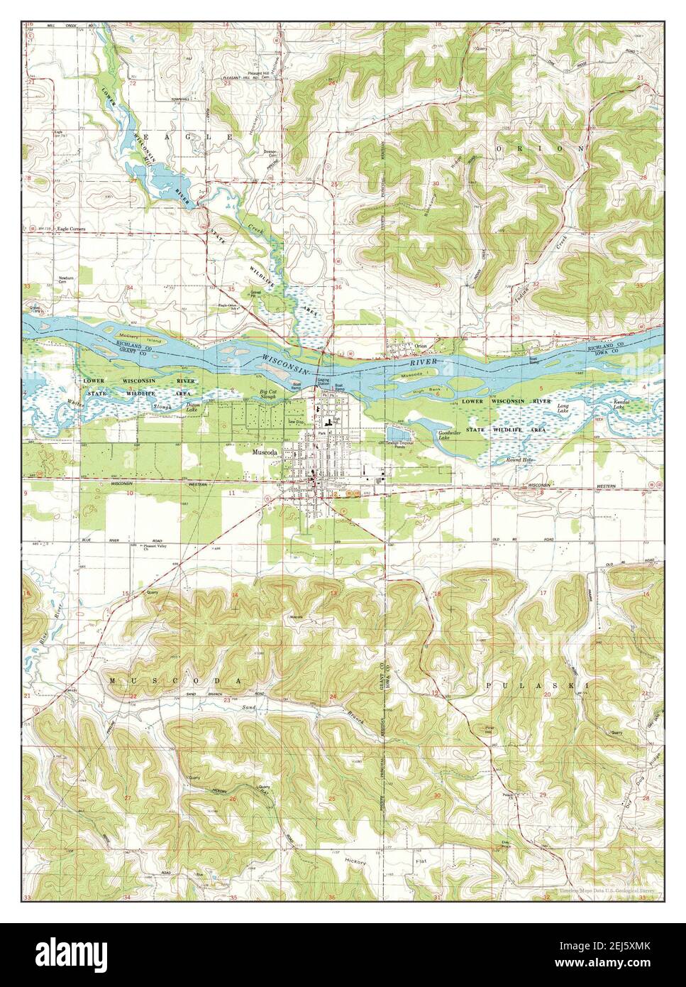 Muscoda, Wisconsin, map 1983, 1:24000, United States of America by ...