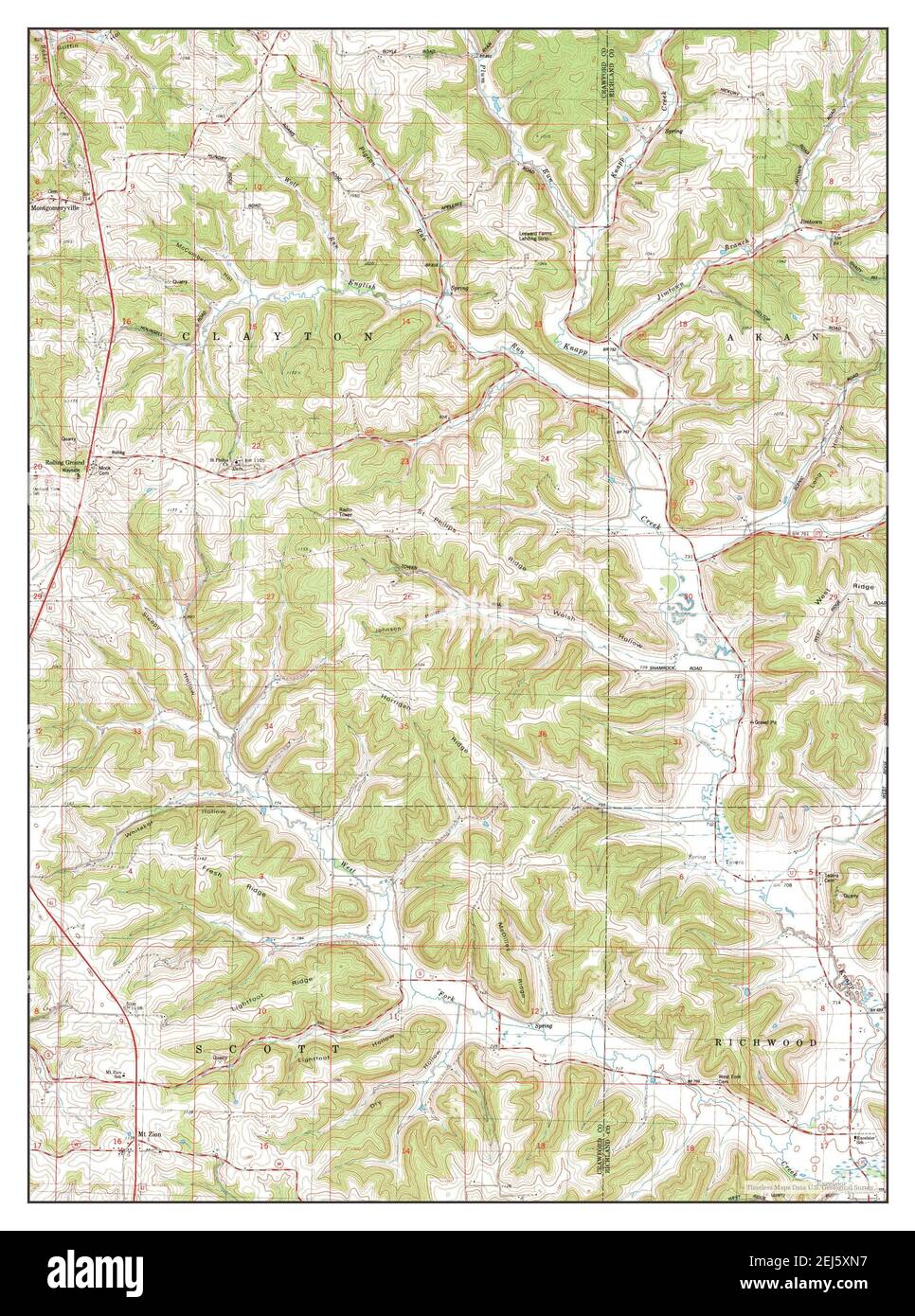 Mt Zion, Wisconsin, map 1983, 1:24000, United States of America by ...