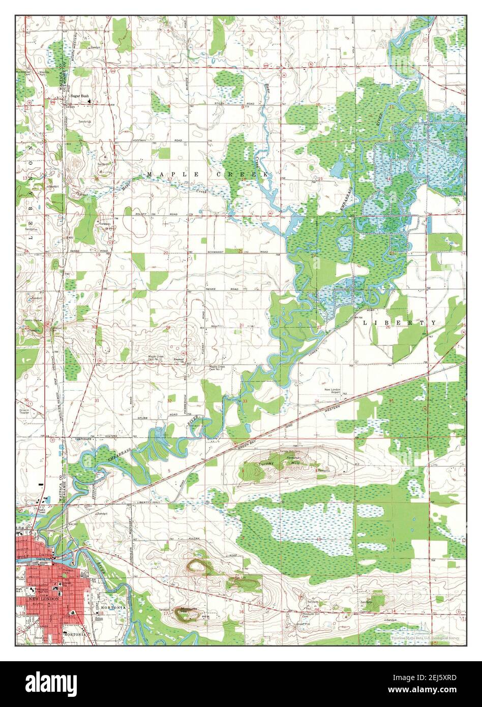 New London, Wisconsin, map 1969, 1:24000, United States of America by ...