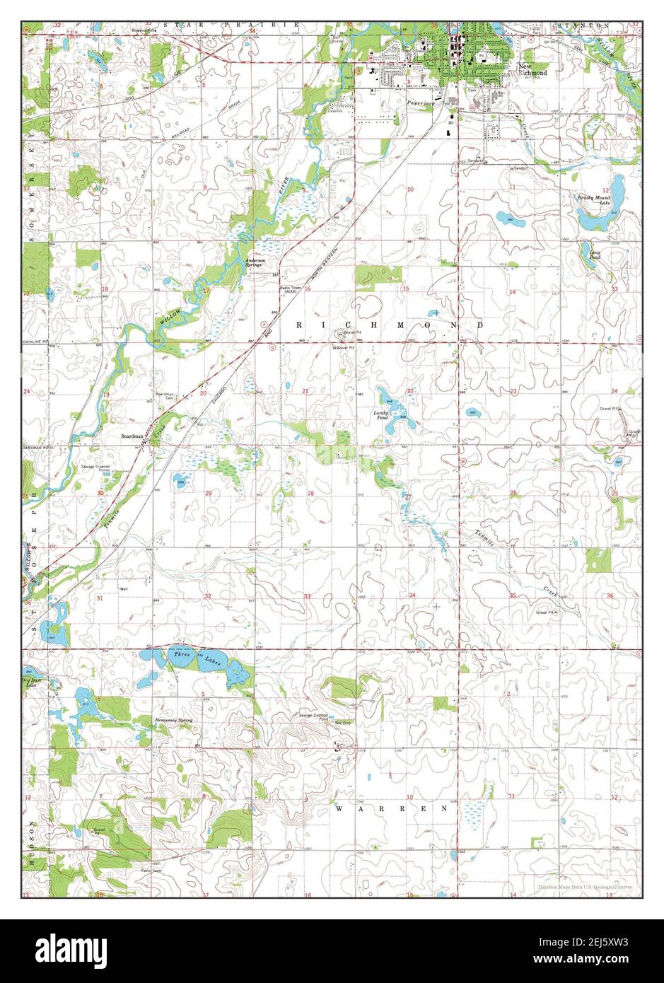 Map of new richmond wisconsin hi-res stock photography and images - Alamy