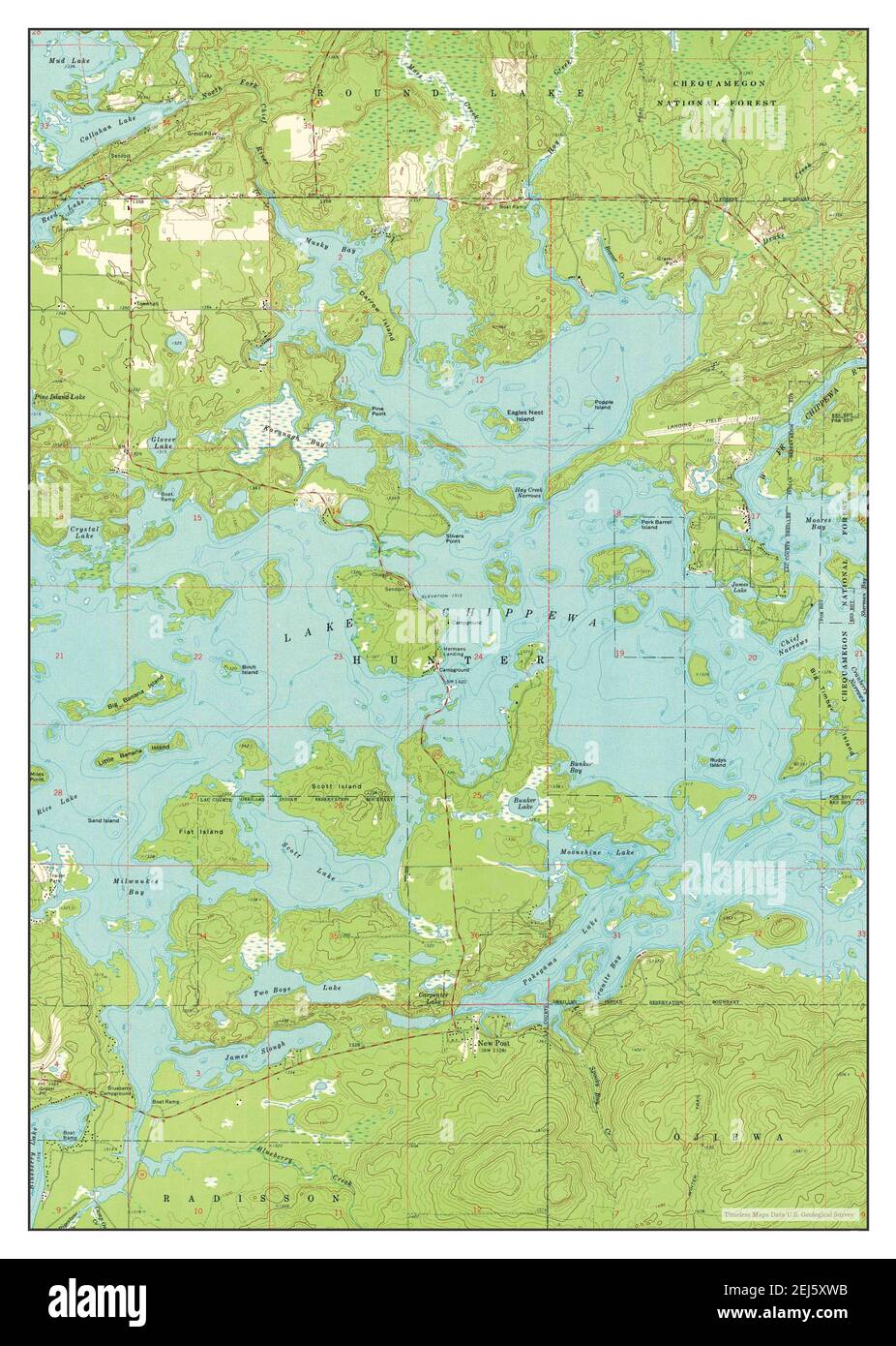 New Post, Wisconsin, map 1972, 1:24000, United States of America by ...