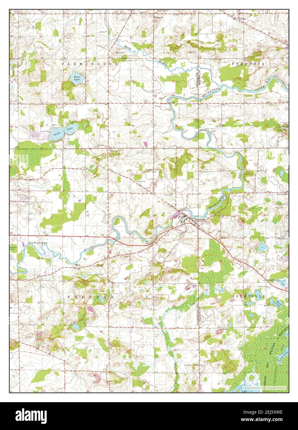 Newburg, Wisconsin, map 1959, 1:24000, United States of America by ...