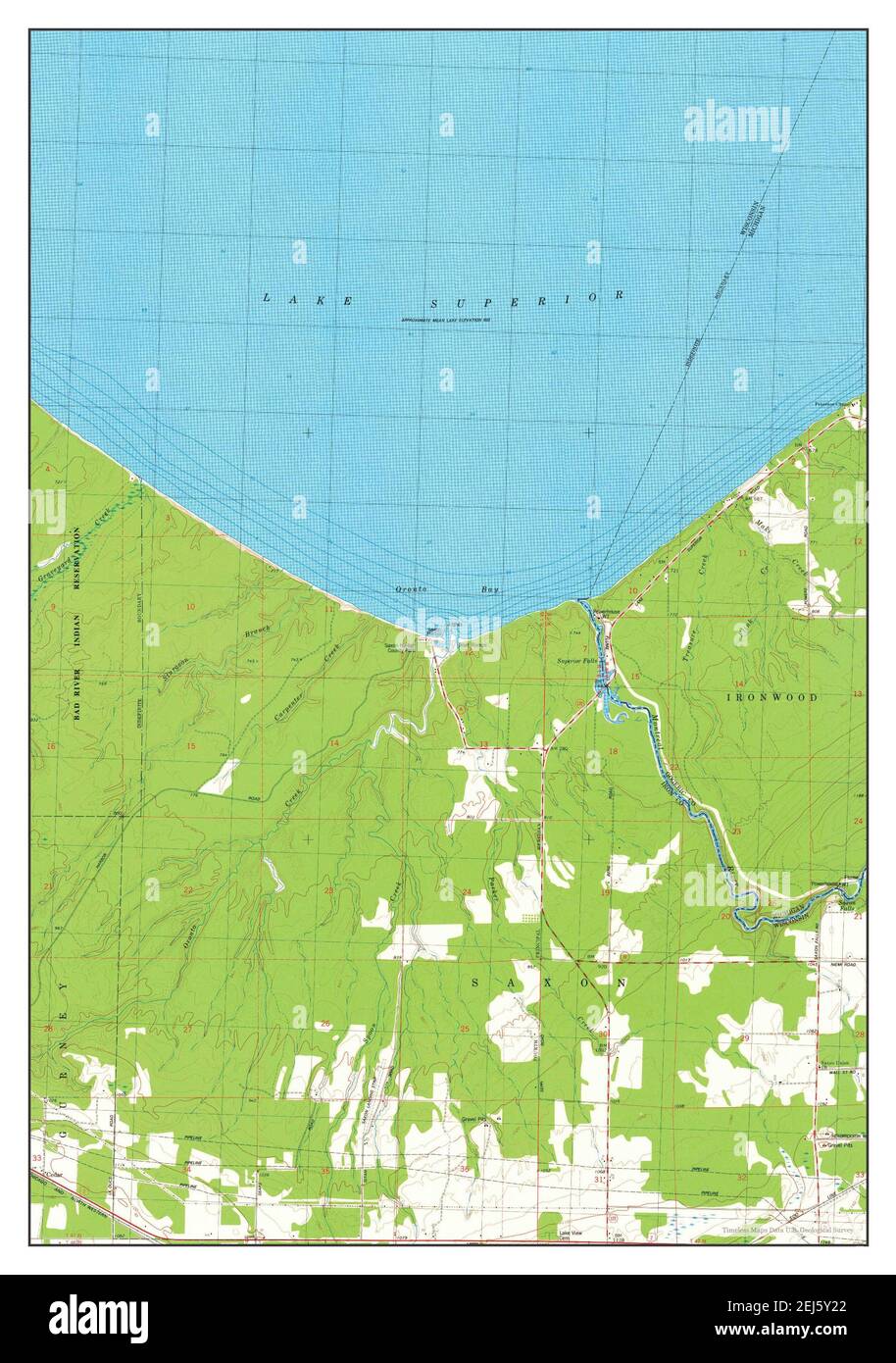 Oronto Bay, Wisconsin, map 1980, 1:24000, United States of America by ...