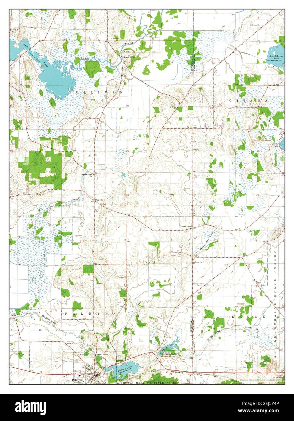 Palmyra, Wisconsin, map 1960, 1:24000, United States of America by ...