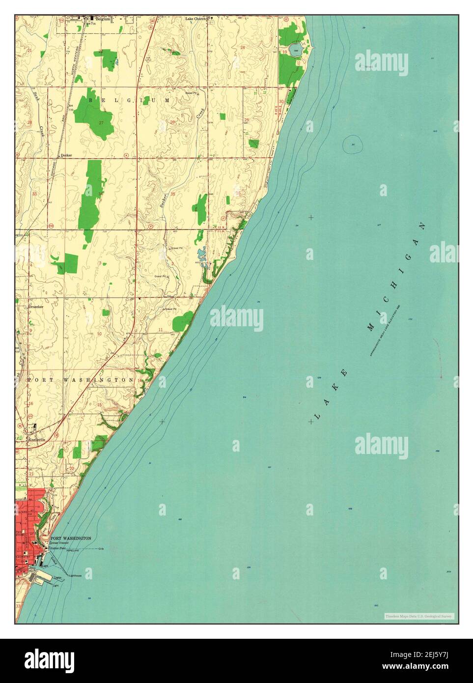 Port washington wisconsin map hi-res stock photography and images - Alamy