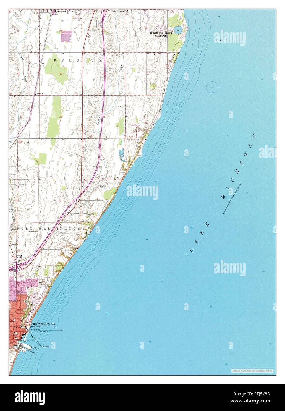 Port washington wisconsin map hi-res stock photography and images - Alamy