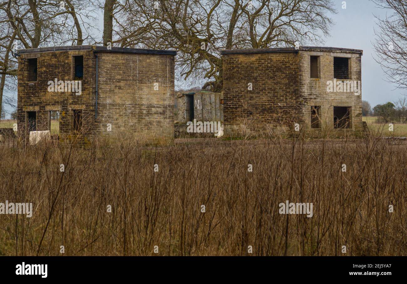 view of British Army soldier training fortified buildings and ...