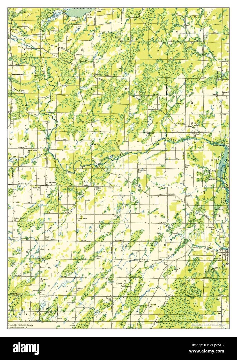 Porterfield, Wisconsin, map 1939, 1:48000, United States of America by ...