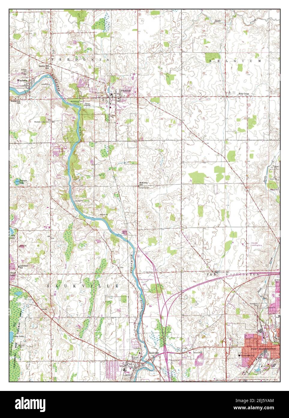 Port washington wisconsin map hi-res stock photography and images - Alamy