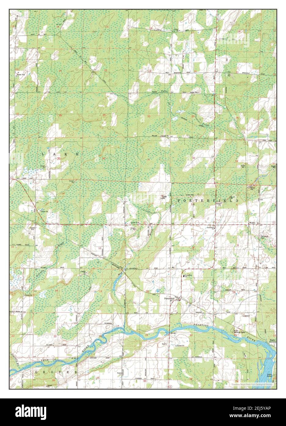 Porterfield, Wisconsin, map 1982, 1:24000, United States of America by ...