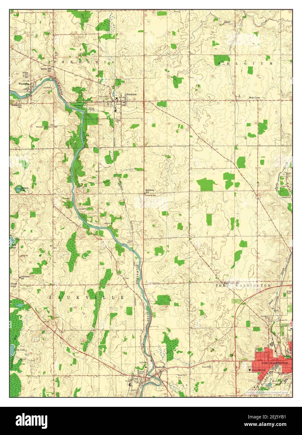 Port washington wisconsin map hi-res stock photography and images - Alamy