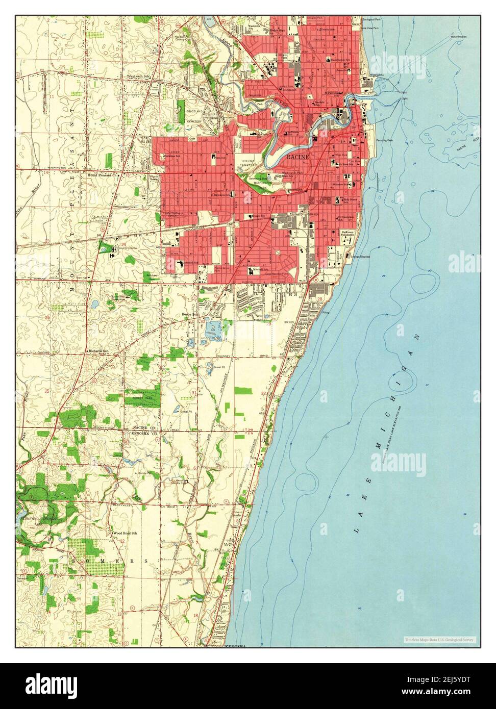 Map of racine wisconsin hi-res stock photography and images - Alamy
