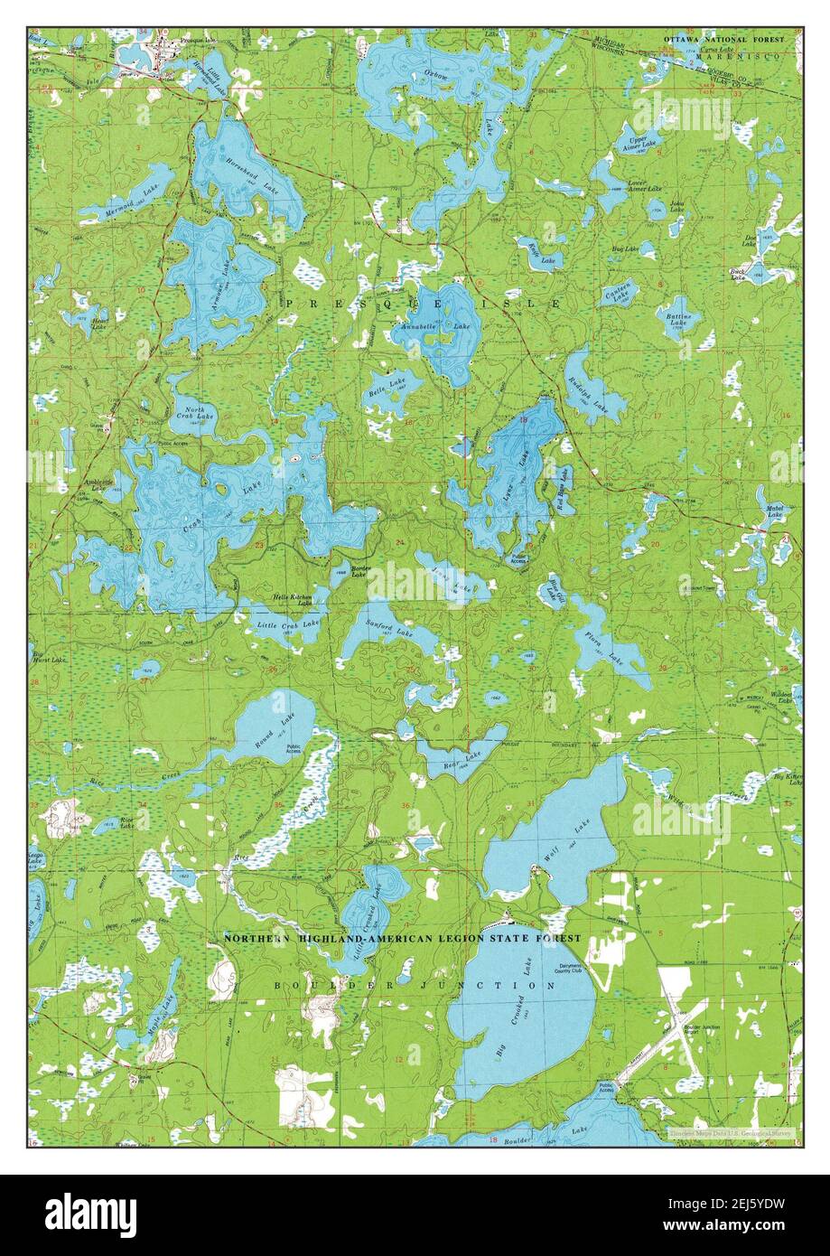 Map of presque isle hi-res stock photography and images - Alamy