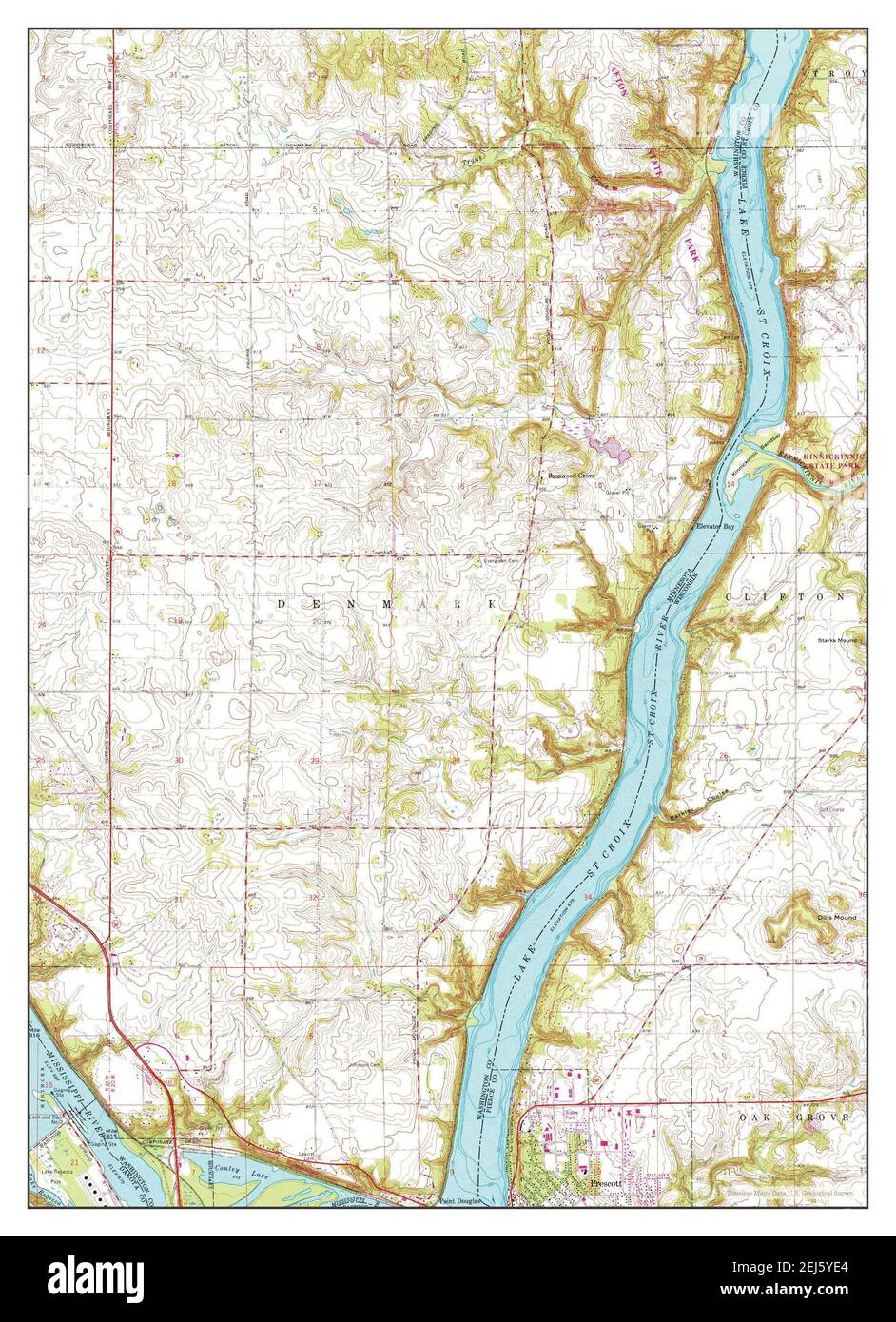 Prescott, Wisconsin, map 1967, 1:24000, United States of America by ...