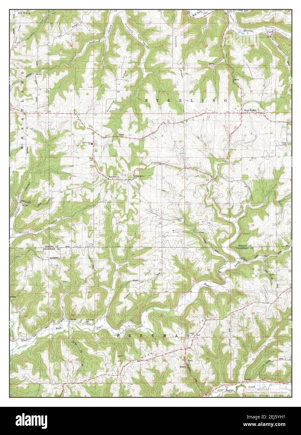 Retreat, Wisconsin, map 1983, 1:24000, United States of America by ...