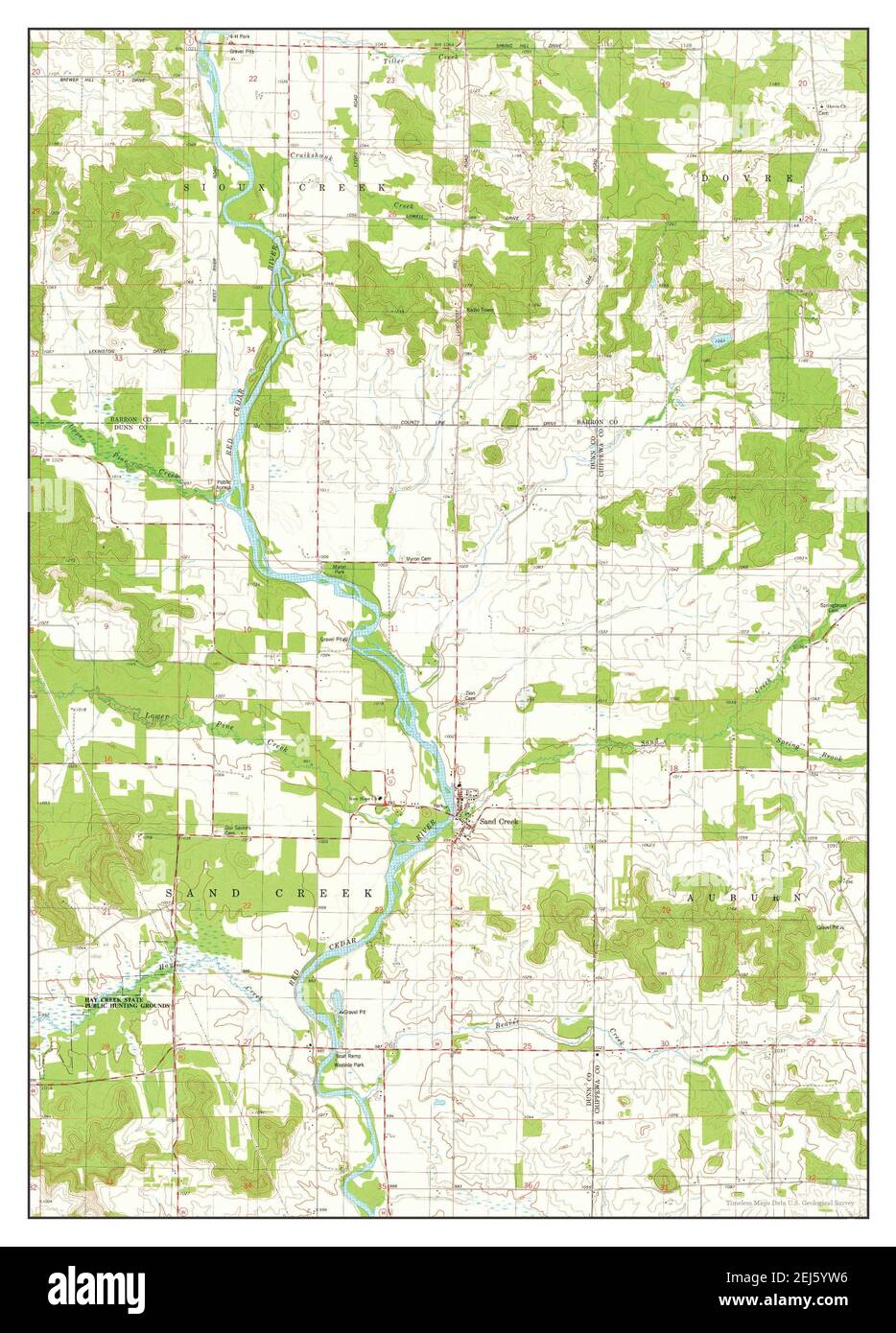 Sand Creek, Wisconsin, map 1975, 1:24000, United States of America by ...
