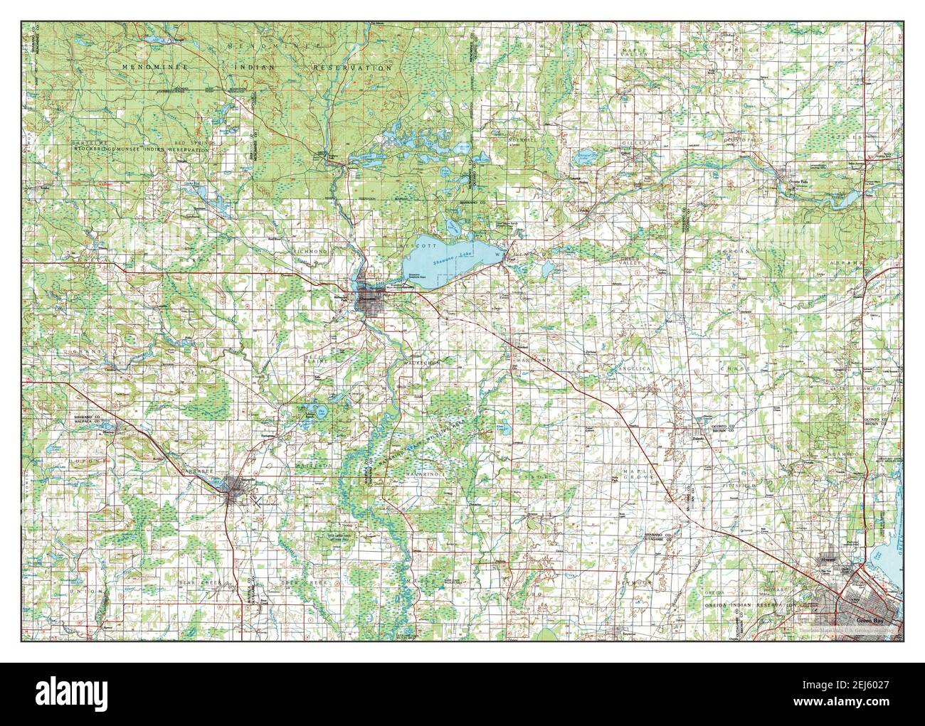 Map of shawano hi-res stock photography and images - Alamy