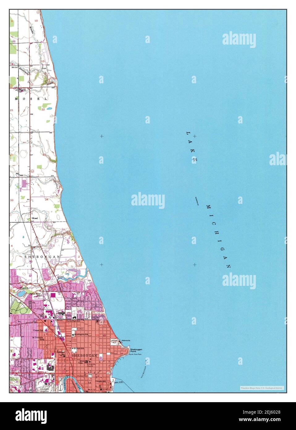 Map of sheboygan hi-res stock photography and images - Alamy