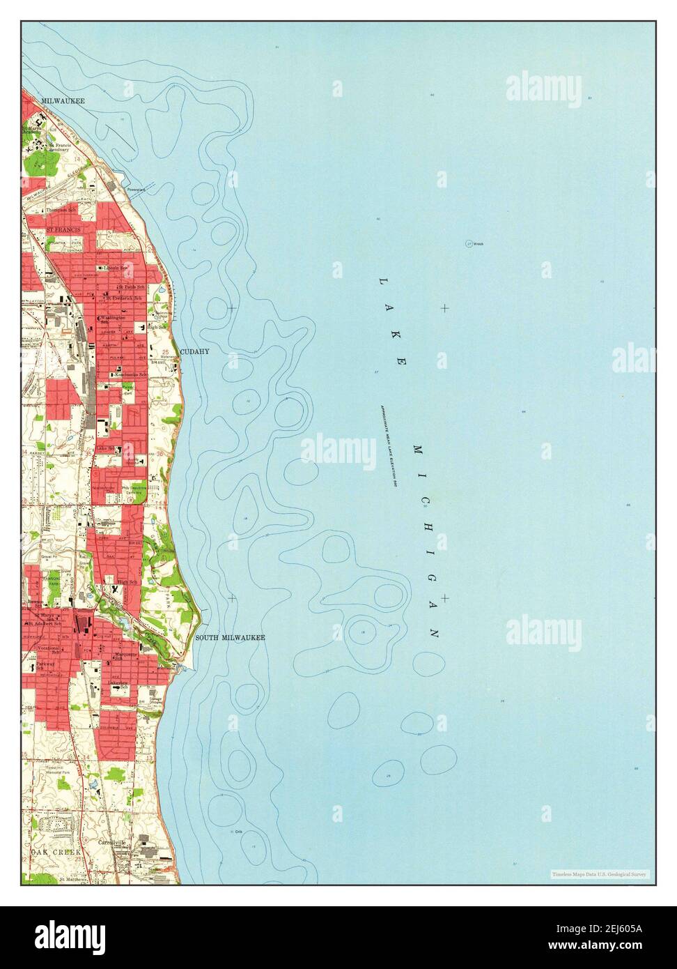 Milwaukee street map hi-res stock photography and images - Alamy
