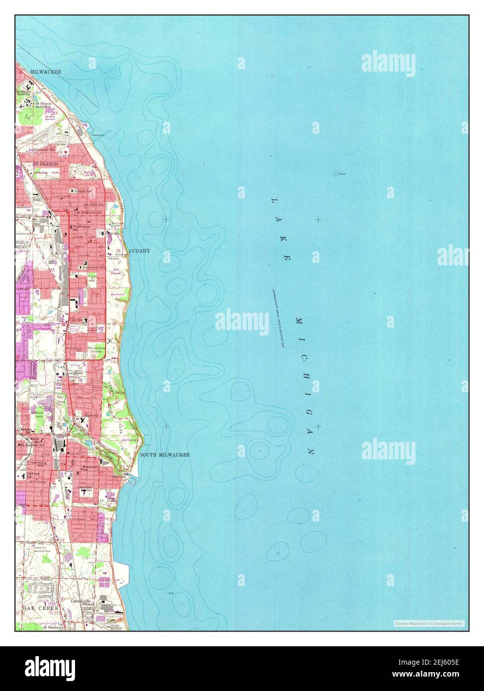 Milwaukee street map hi-res stock photography and images - Alamy