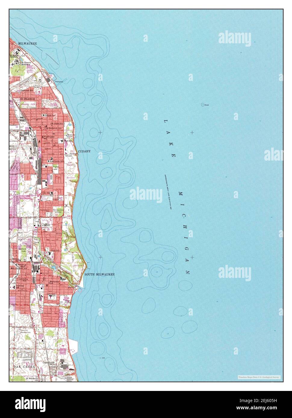 Milwaukee street map hi-res stock photography and images - Alamy