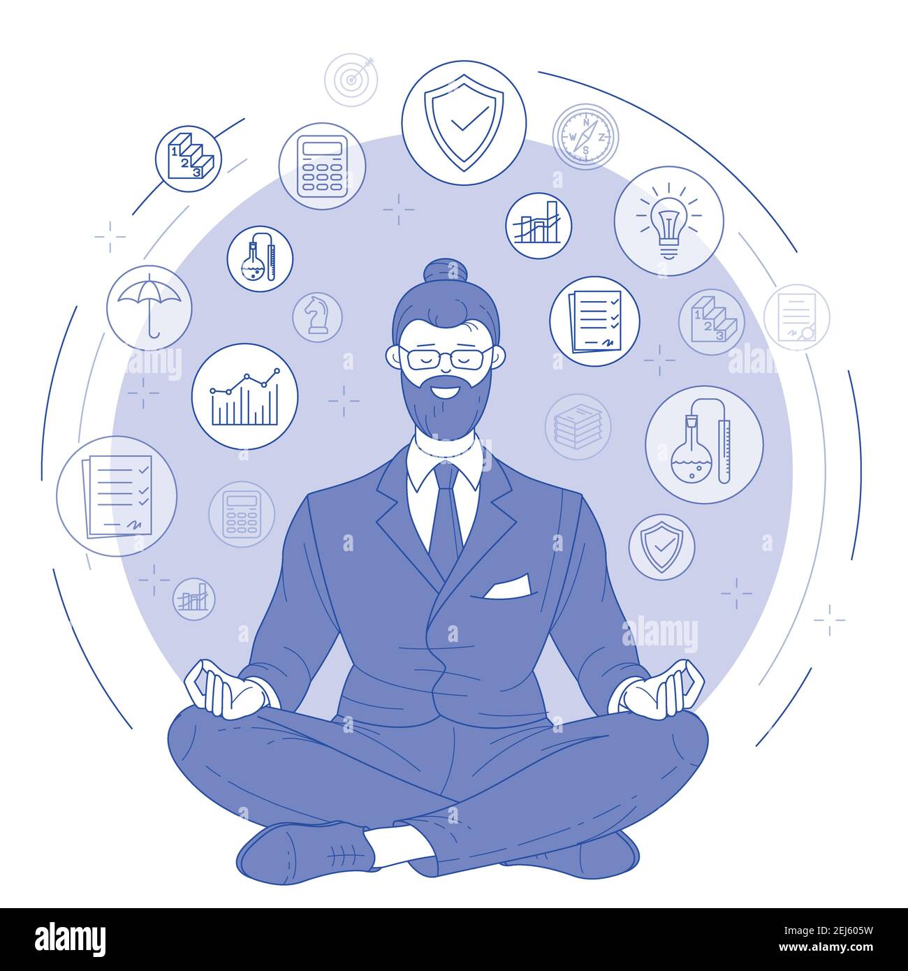 Concentrate focus zen Stock Vector Images - Alamy
