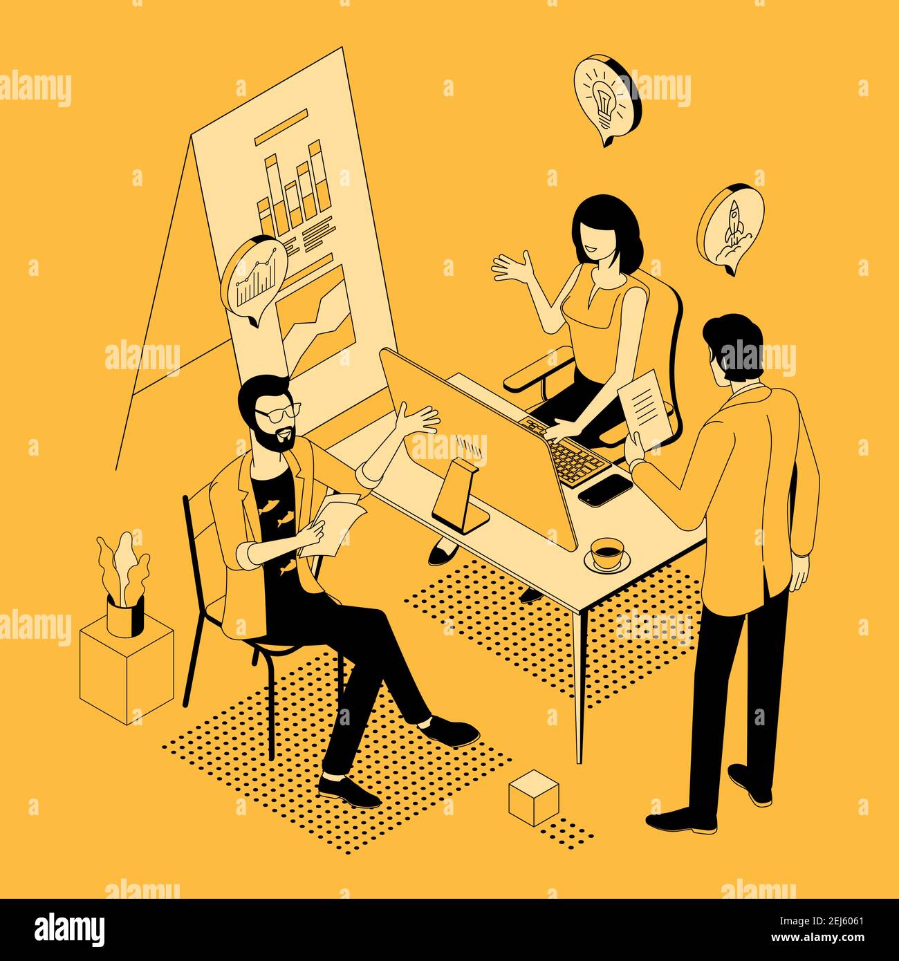 Staff team infographic teamwork office hi-res stock photography and ...