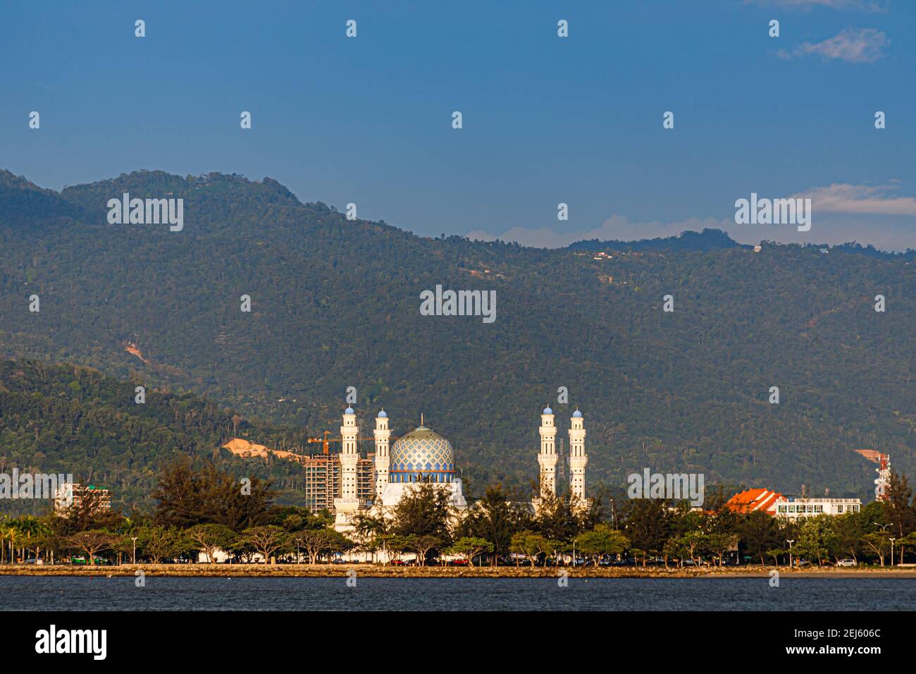 Kota Kinabalu, Sabah, Malaysia: City Mosque in Likas in front of the ...